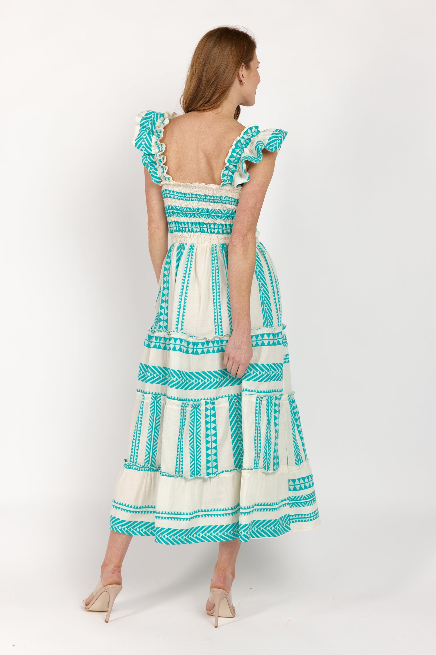 Prada Sundress Smocked Tiered Maxi Dress – Shop-Sofia